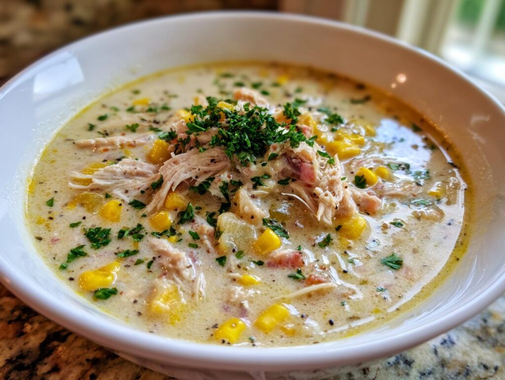 Chicken Corn Chowder Creamy: Comfort in Every Spoonful - recipeinspired.com